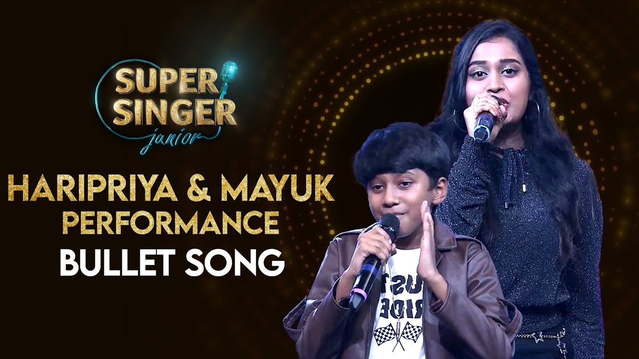 Haripriya & Mayuk's Bullet Song Performance | Super Singer Junior ...