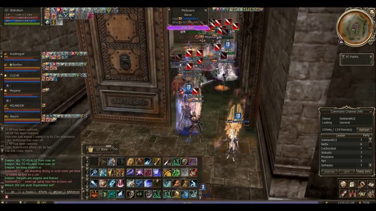 Lineage 2 Official Castle Siege Chronos Server - YouTube
