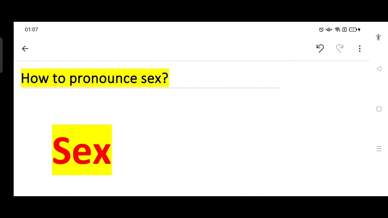 How To Pronounce Sexpronunciation Sex English Grammar Youtube