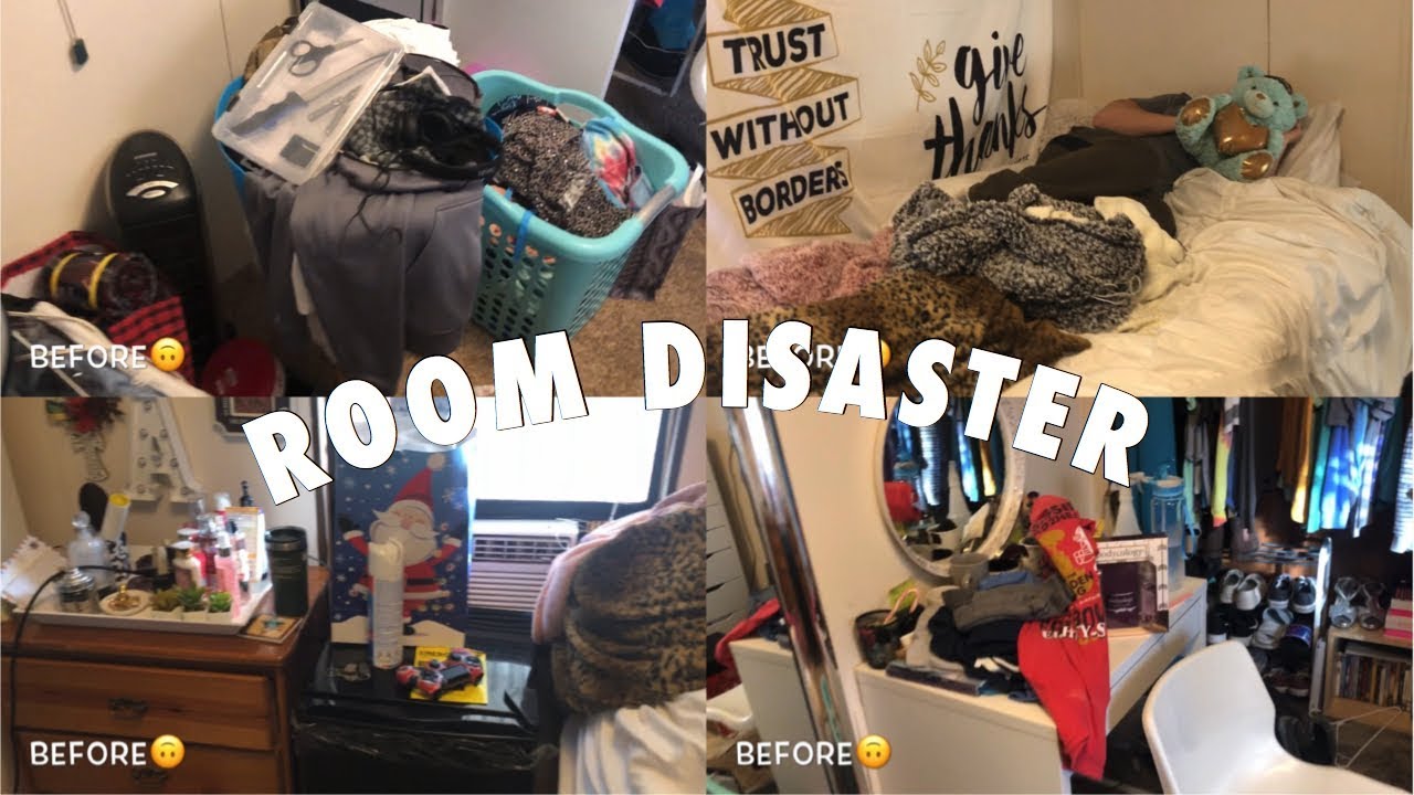 ROOM DISASTER || CLEAN WITH ME - YouTube