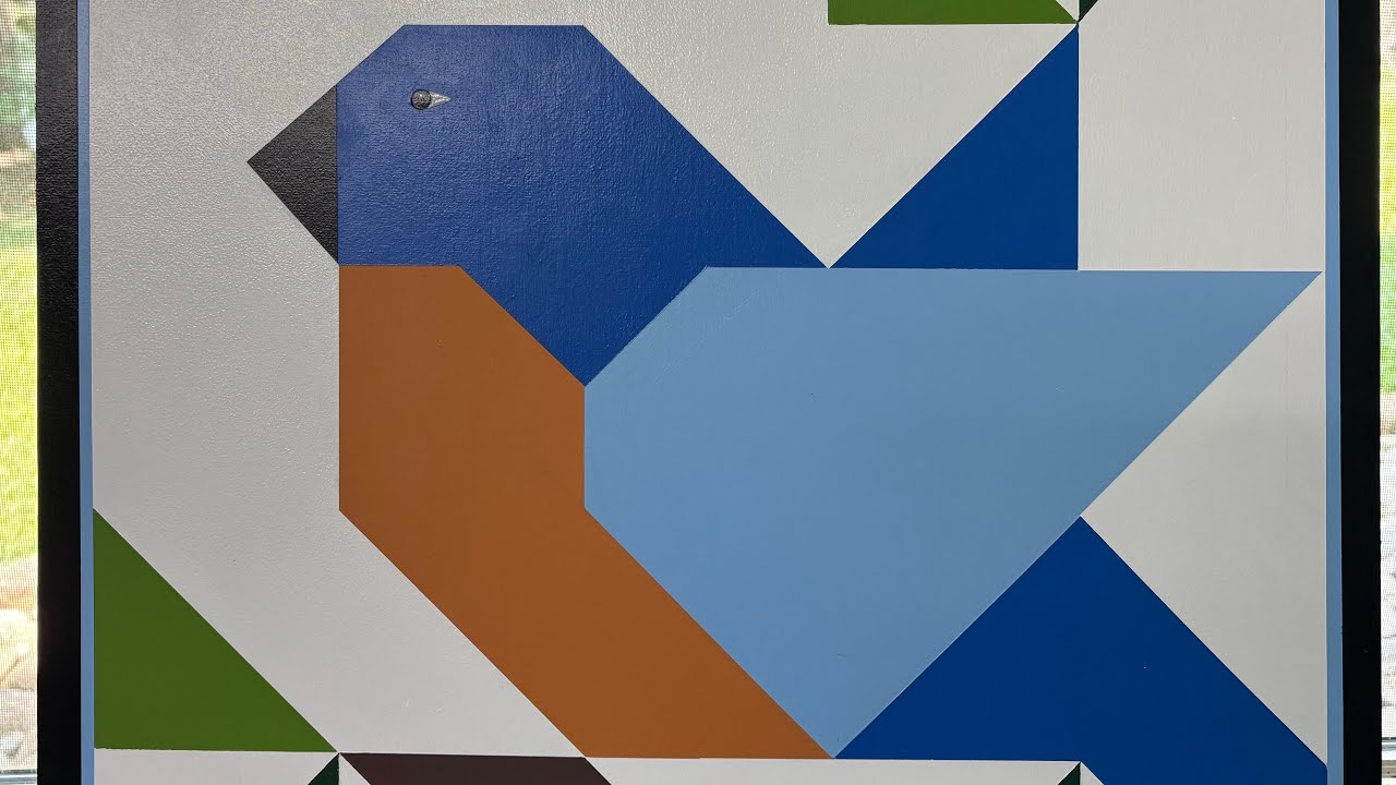 Barn Quilt 🔵🔵🔵🔵BLUE BIRD 🔵🔵🔵🔵FREE Pattern and Instructions Video #122 ...
