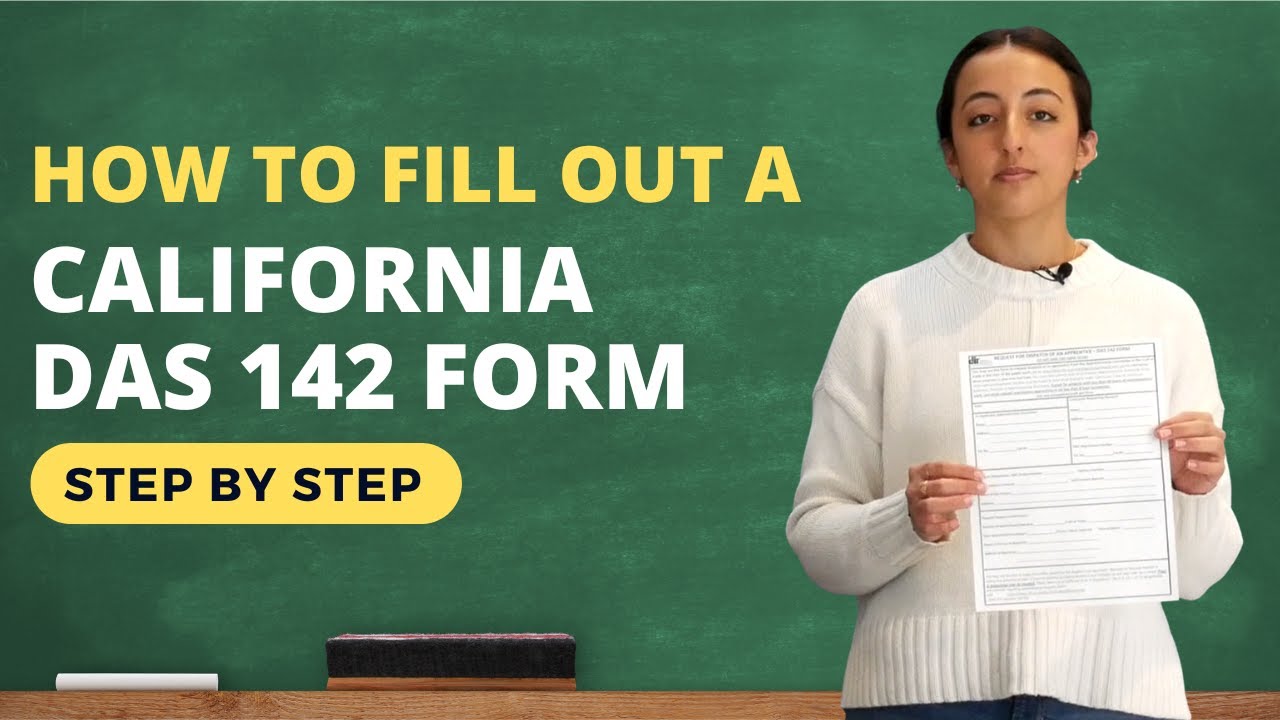 How to Fill Out a California DAS142 Form - YouTube