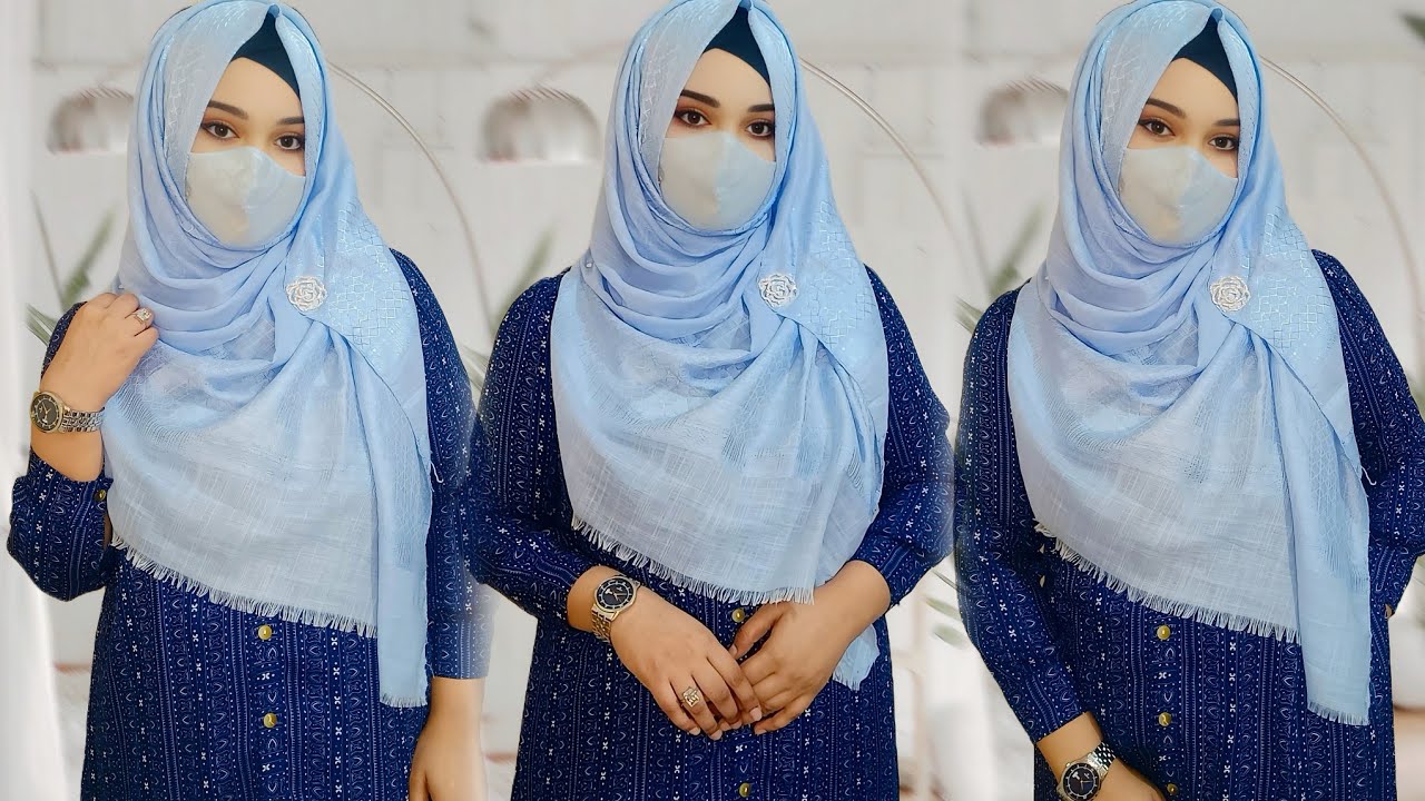 Stylish And Easy Hijab Style For Beginners| Trending Hijab Style ...