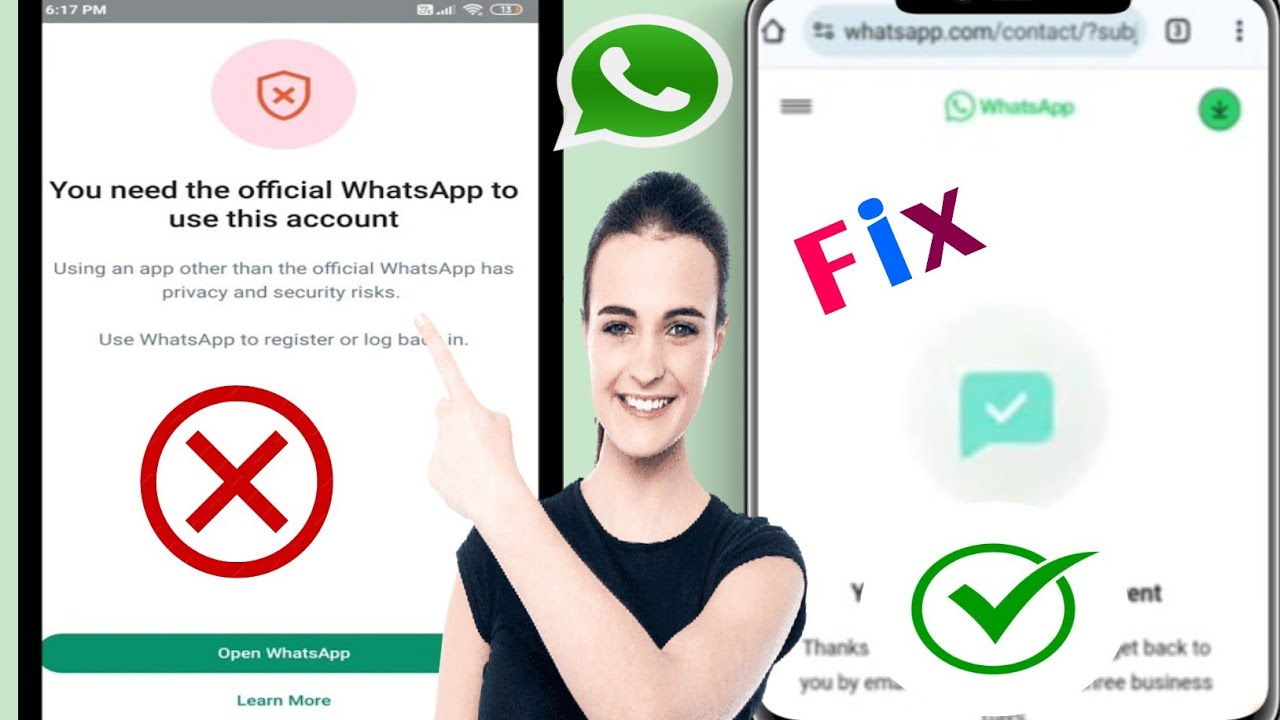 How To Fix You Need the Official WhatsApp To Use This Account Problem ...