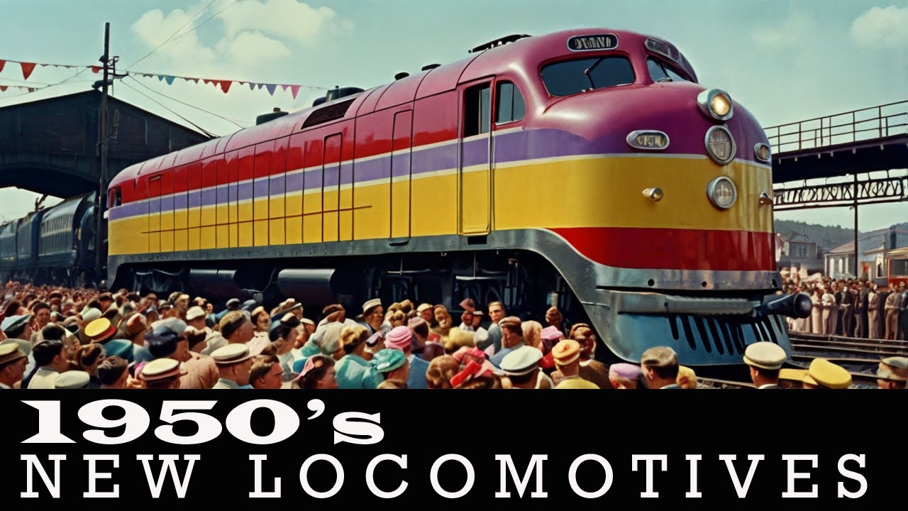 GRAND OPENING NEW LOCOMOTIVES IN 1950's | AI-Generated | Trains - YouTube