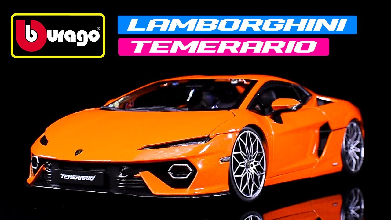 Lamborghini Temerario Orange Metallic 1/18 Diecast Model Car by Bburago ...