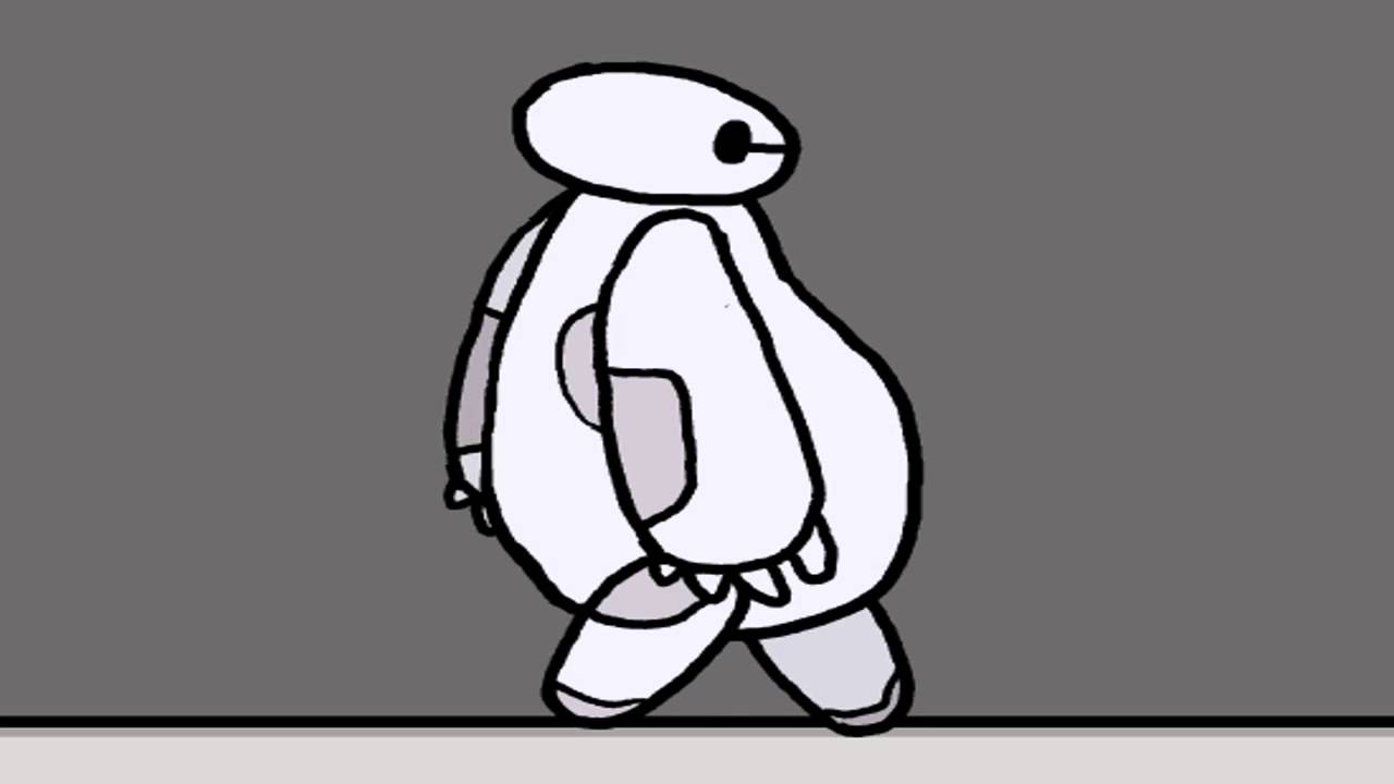 Baymax Walk-Cycle Test - YouTube