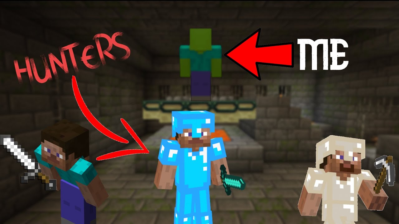 The most intense feeling EVER! | Minecraft Manhunt against 3 hunters ...
