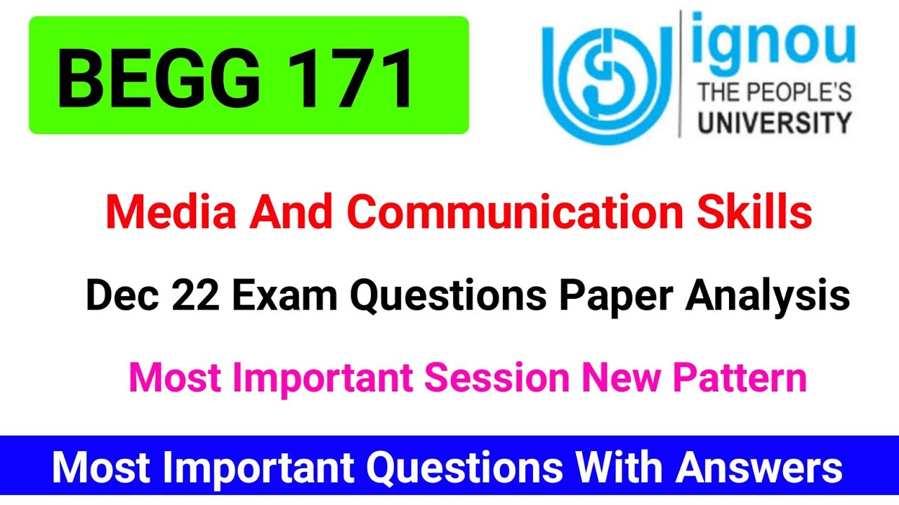 BEGG 171 DEC 22 Exam Questions Paper Analysis | BEGG 171 Media And ...