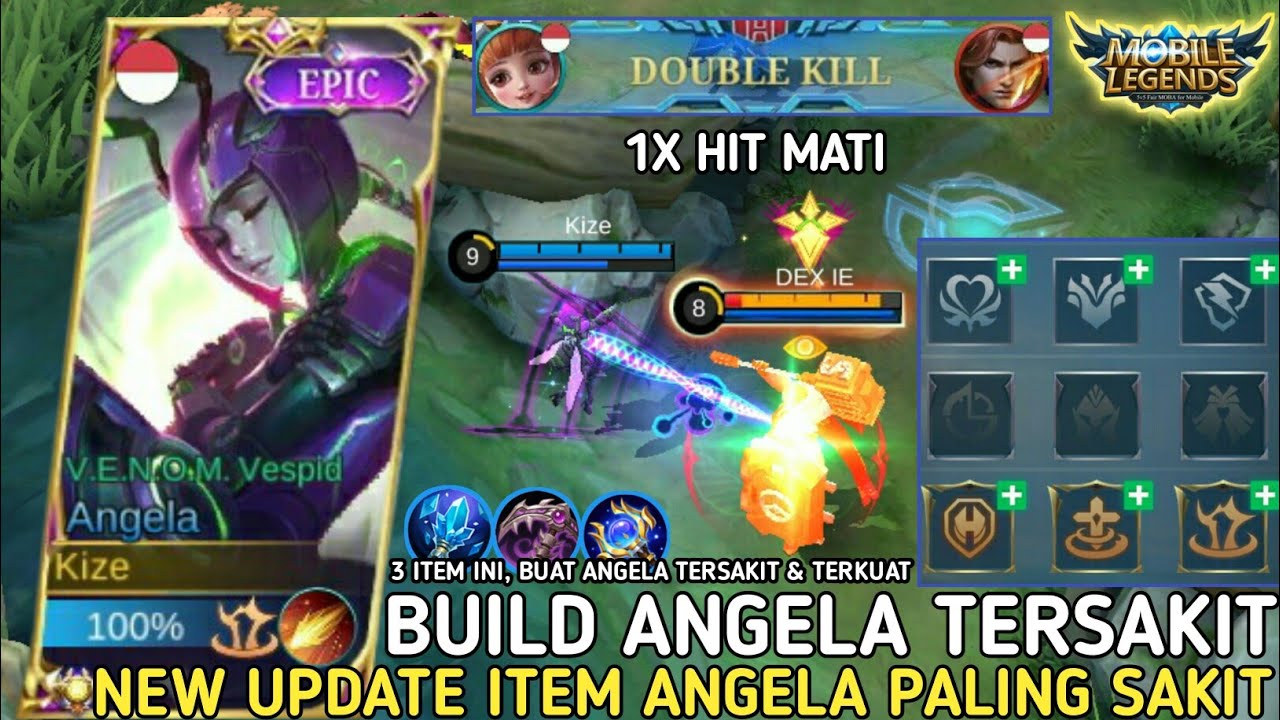 NEW UPDATE! EMBLEM DAN BUILD ANGELA TERSAKIT 2022 l ITEM ANGELA PALING ...