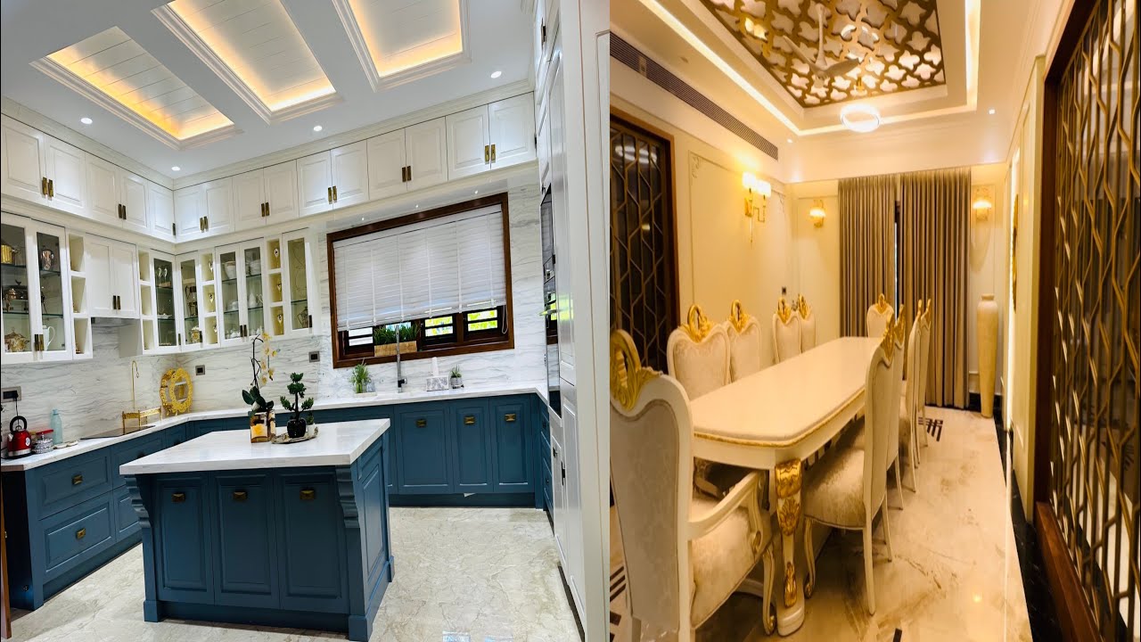 Kitchen tour||beautiful kitchen & dining hall design||kerala latest ...