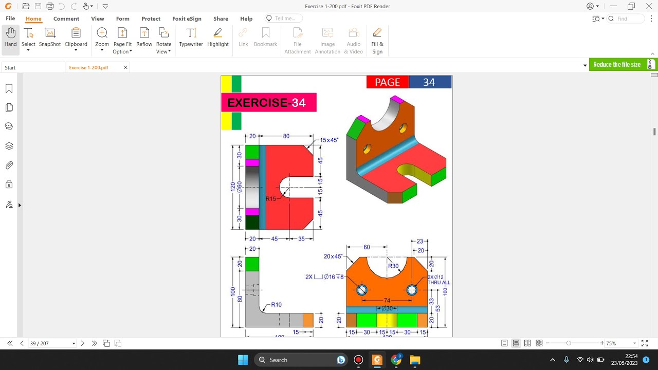 Exercise 34 Solidwork - YouTube