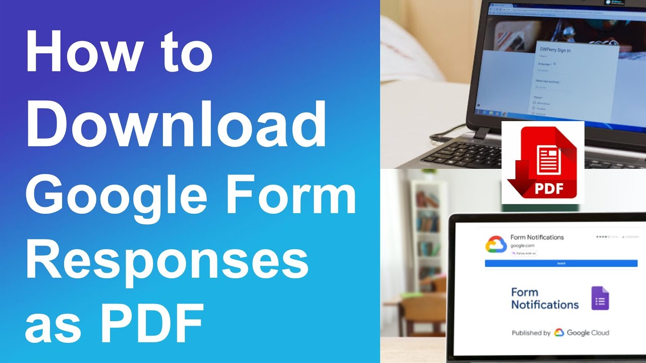 How to download google form responses as pdf - YouTube