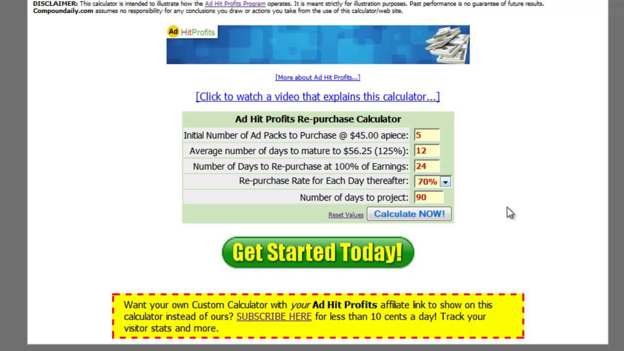 How the "Ad Hit Profits" Calculator works - YouTube