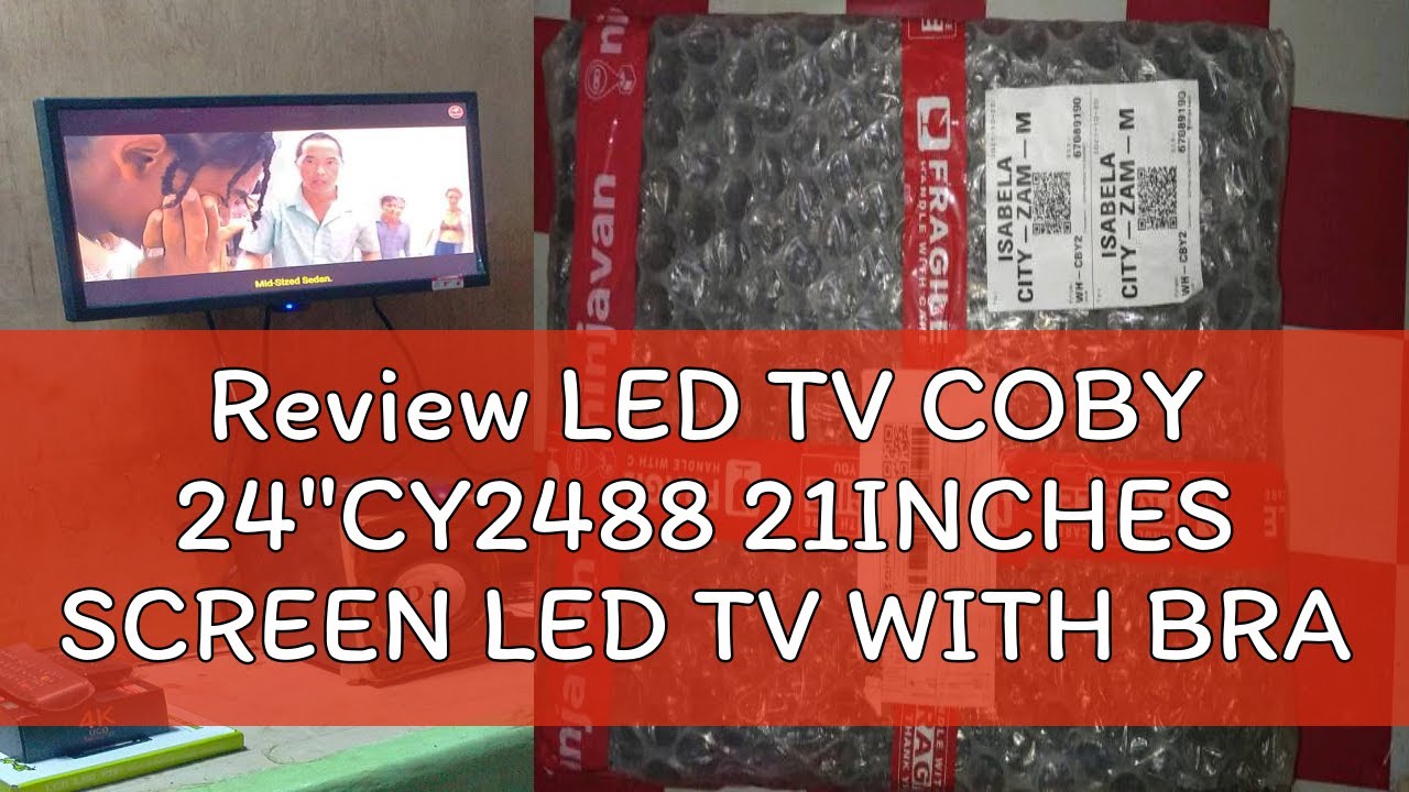 Review LED TV COBY 24"CY2488 21INCHES SCREEN LED TV WITH BRACKET - YouTube
