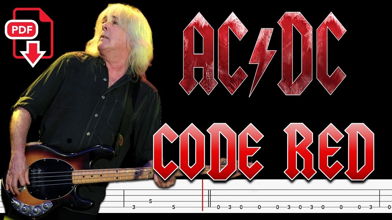 AC/DC - Code Red (🔴Bass Tabs | Notation) @ChamisBass #chamisbass # ...