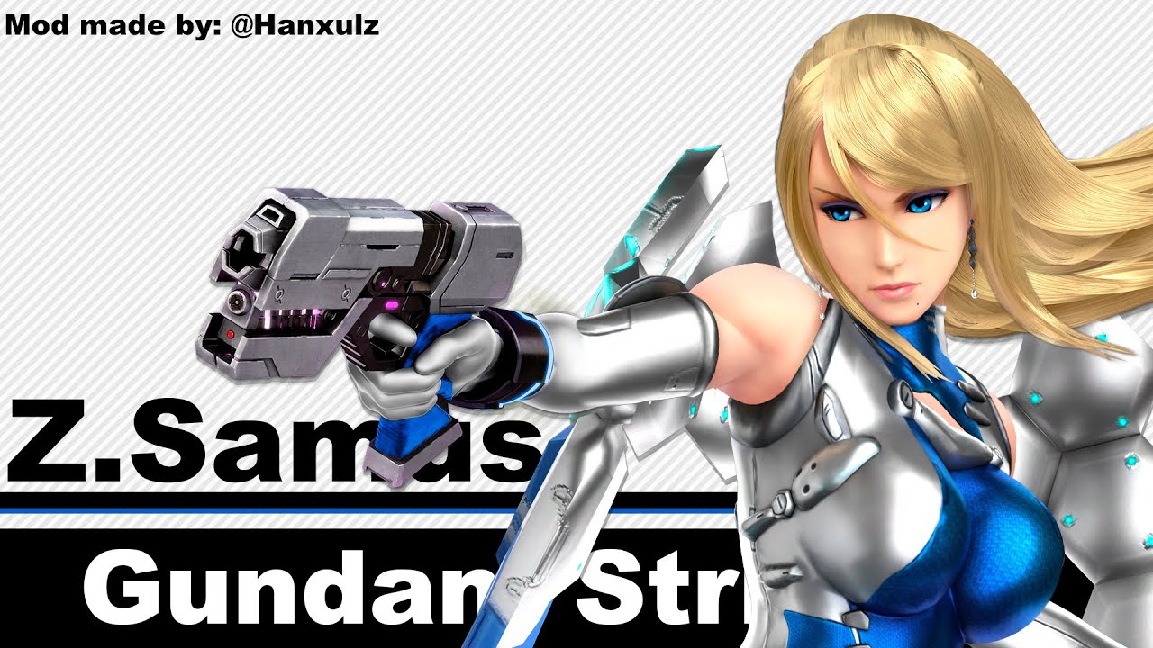 SSBU: Zero Suit Samus (Gundam Striker) - YouTube