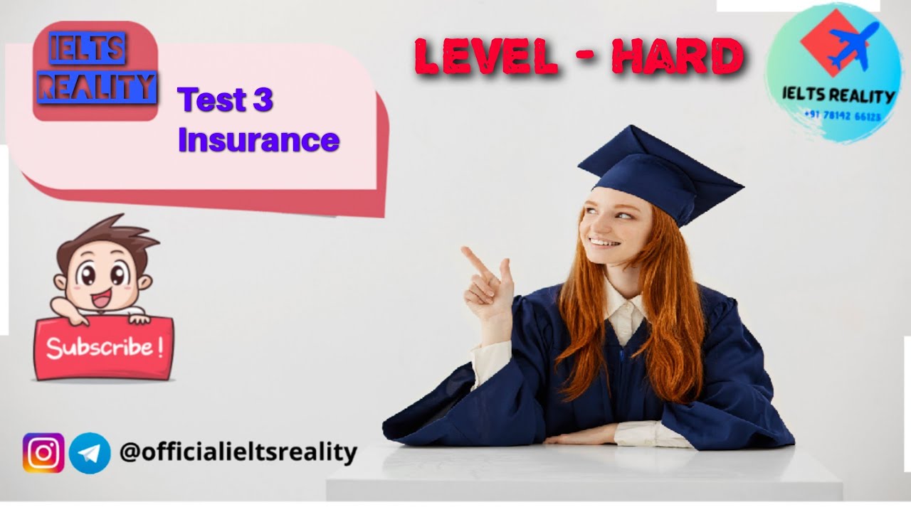 Insurance // Ielts Listening Test // Ielts Reality - YouTube