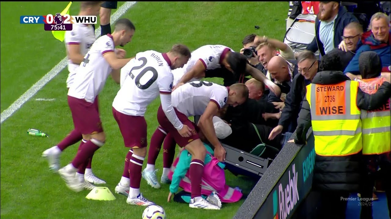 Ball boy collapsed in advertising board during West Ham goal ...