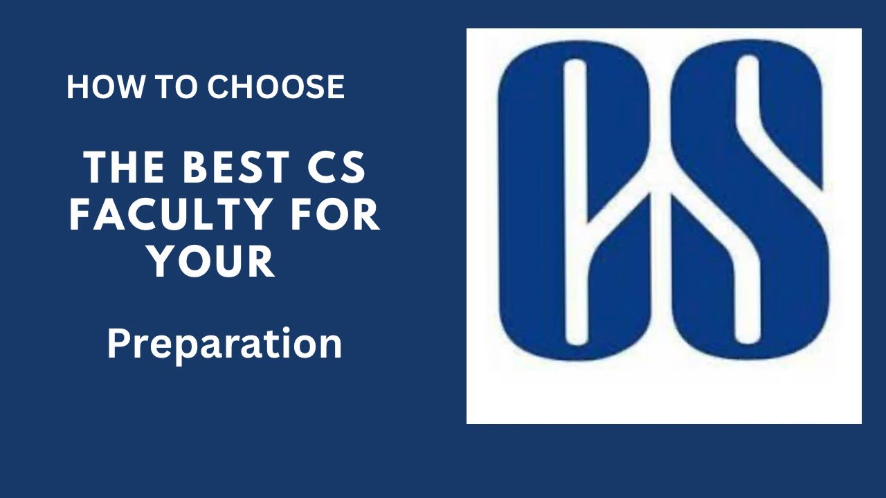 How to choose the best cs faculty for your preparation? - YouTube