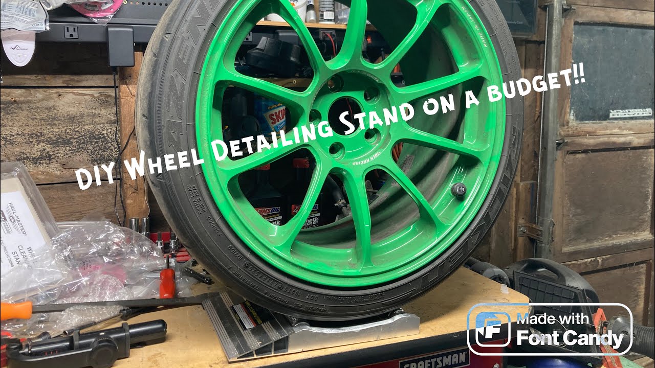 DIY Wheel detailing stand on a budget! - YouTube