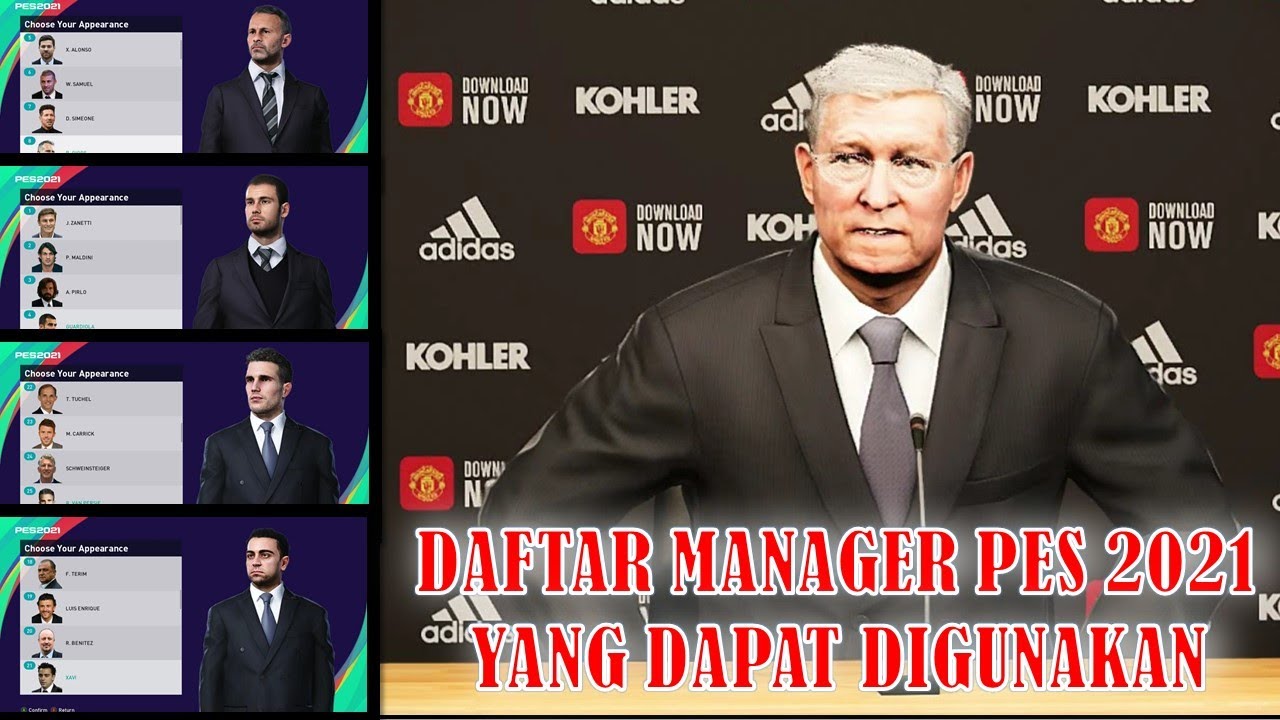 Daftar Manager PES 2021 - YouTube