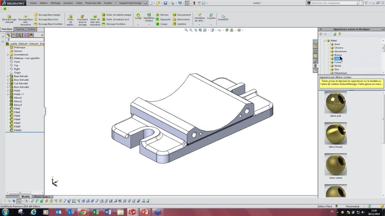 Formation SolidWorks en ligne - PhotoView 360 : Apparences et decalques ...