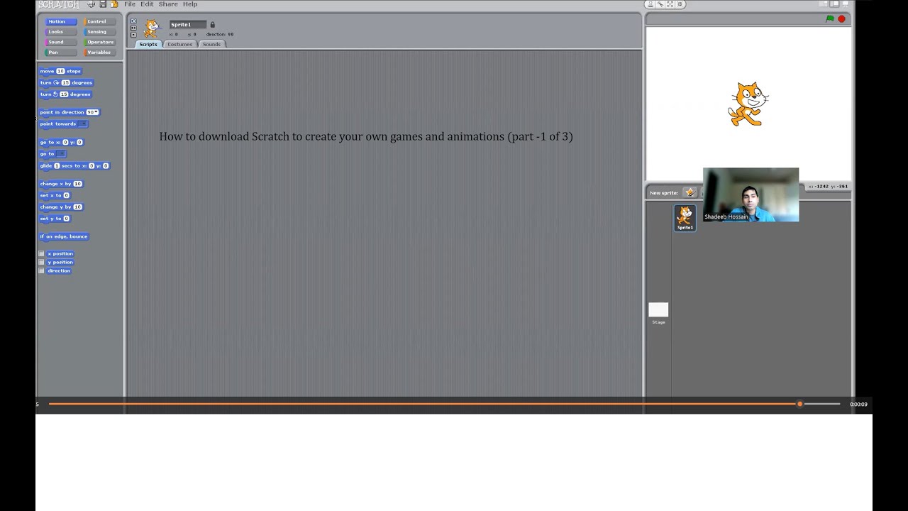 How to download and develop a Scratch video animation -(Part 1of 3 ...