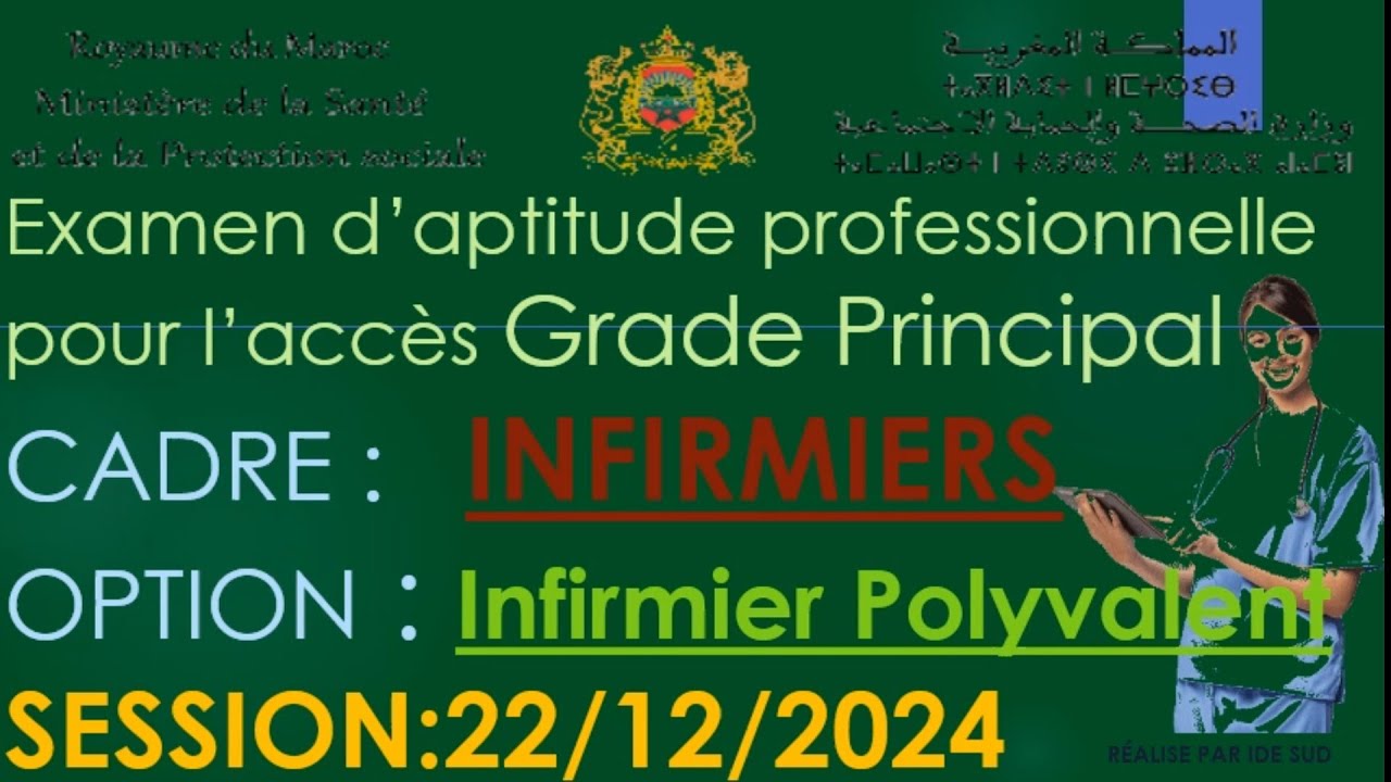 EAP - Cadre infirmiers - Options infirmiers polyvalent Grade Principal ...