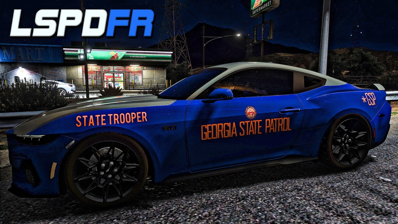 GTA 5 MODS LSPDFR HIGHWAY GSP PATROL MUSTANG| GTA 5 Lspdfr Mod - YouTube