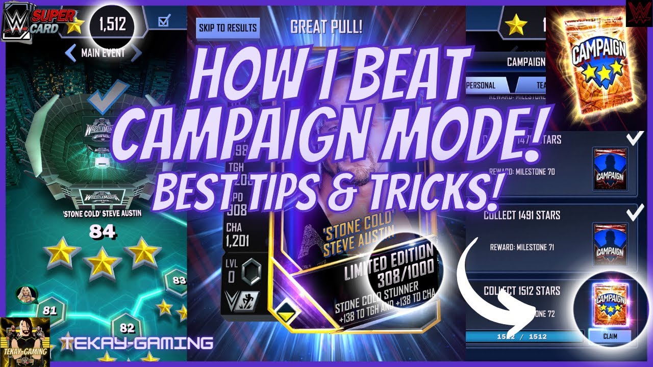 HOW I COMPLETED CAMPAIGN MODE! BEST TIPS & TRICKS! WWE Supercard S10 ...