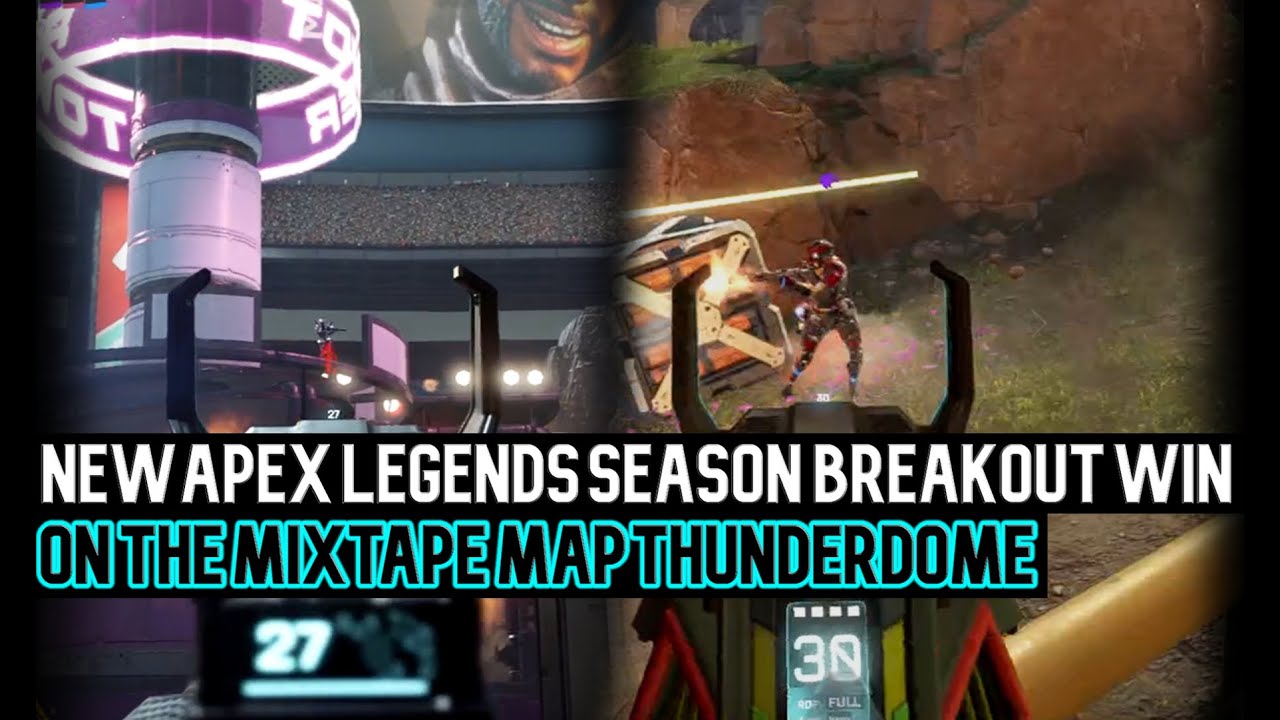 FIRST WIN On The New Mixtape Map Thunderdome Apex Legends Season 20 Breakout - YouTube