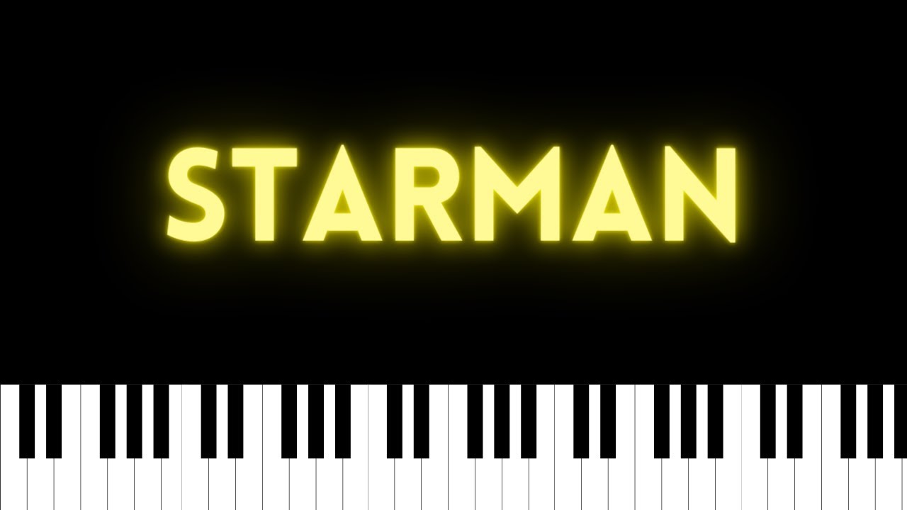 Starman David Bowie Piano Sheet Music Tutorial - YouTube