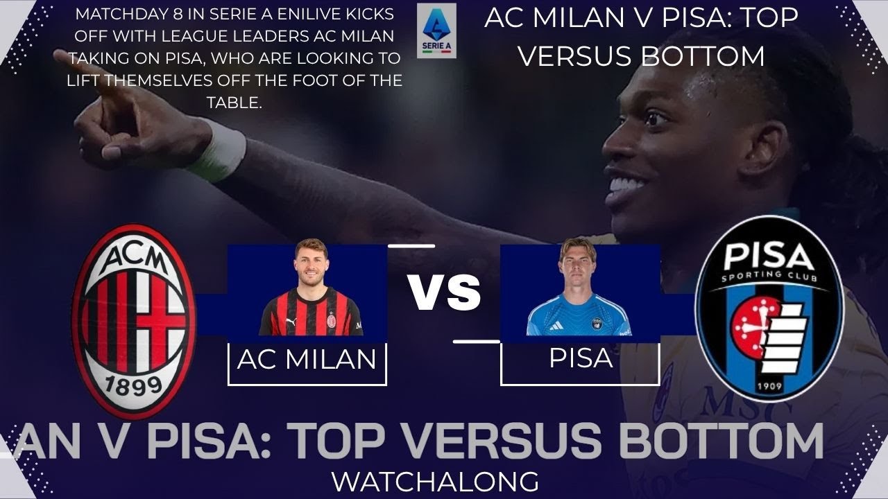 AC Milan v Pisa: top versus bottom. LIVE REACTION WATCHALONG - YouTube