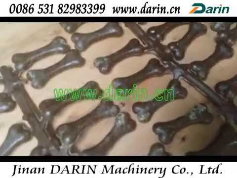 Injection molding machine for dog bone, tooth brush - YouTube