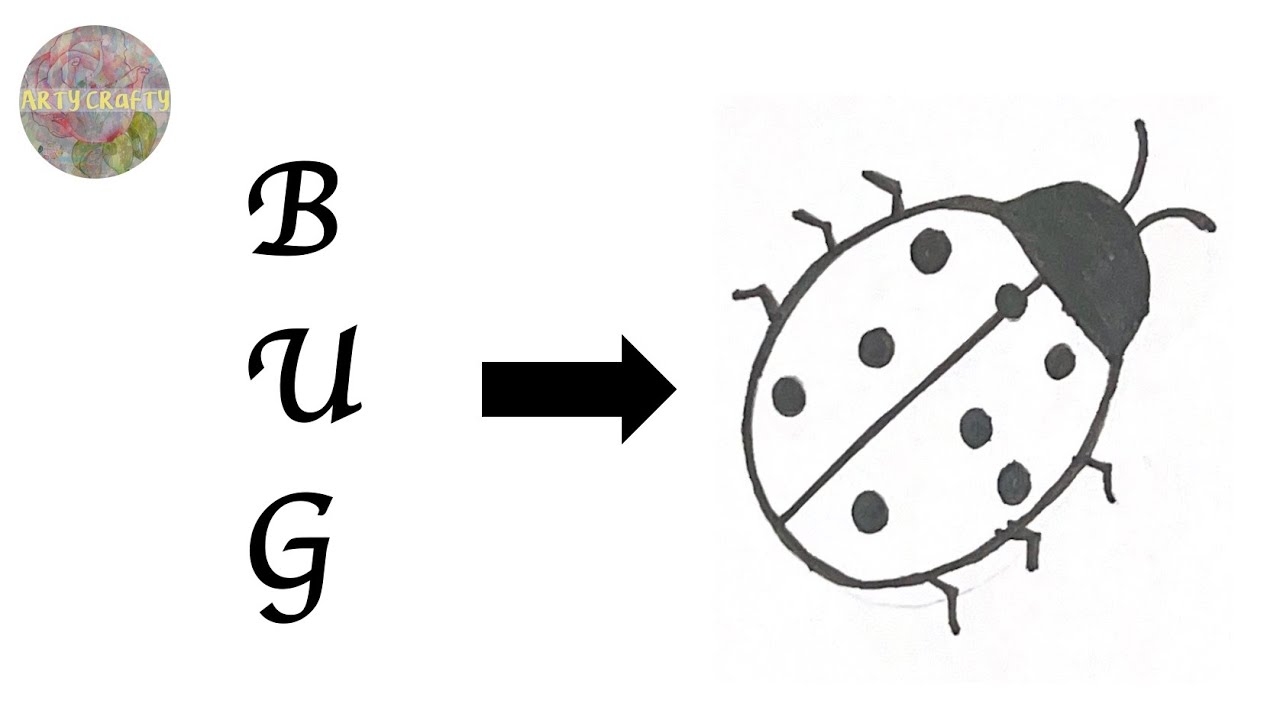 How to draw a Bug easy for beginners|Easy drawing of bug for beginners ...