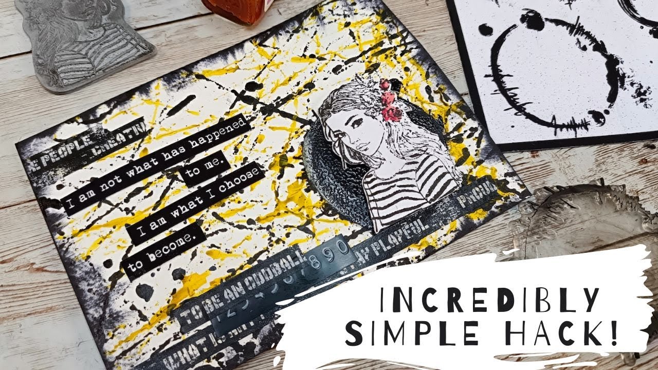 Amazing and so easy mixed media technique you need to know! - YouTube