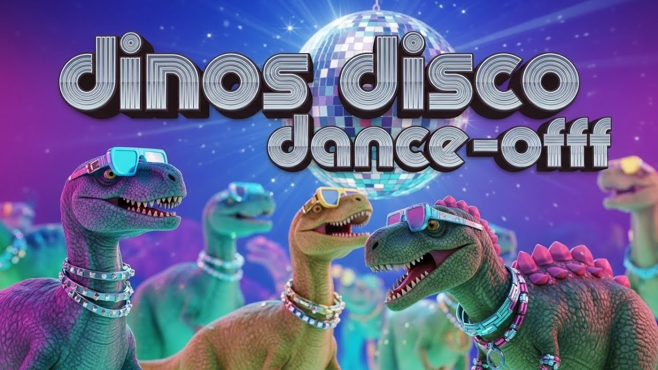 Dino’s Disco Dance Off 🦕🎶 | Fun Dino Song for Kids | Learn Colors and ...