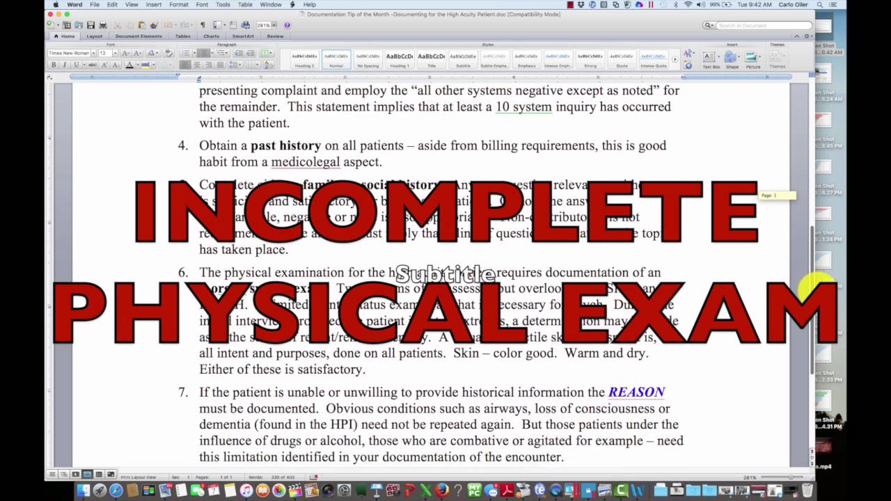 documentation pearl for the Emergency Provider - YouTube
