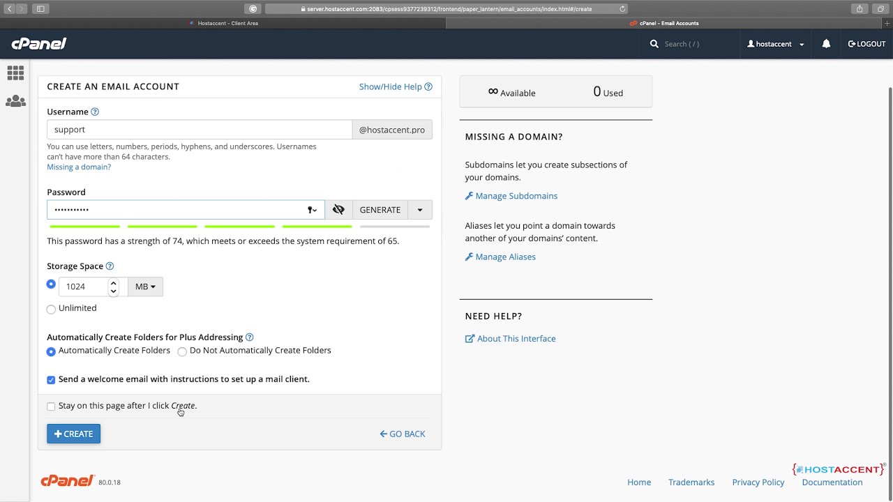 how to create cpanel webmail email account & how to control cpanel ...