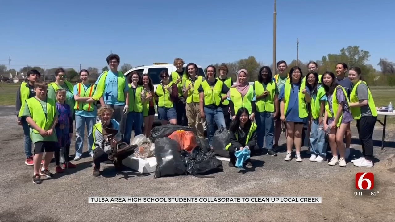 Tulsa Area High School Students Collaborate To Clean Up Local Creek ...