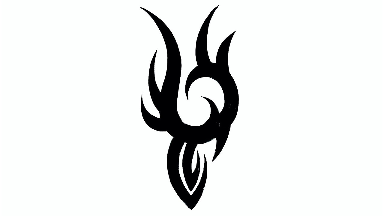 #5 How to Draw a Easy and Small Tribal Tattoo Design Step by Step # ...