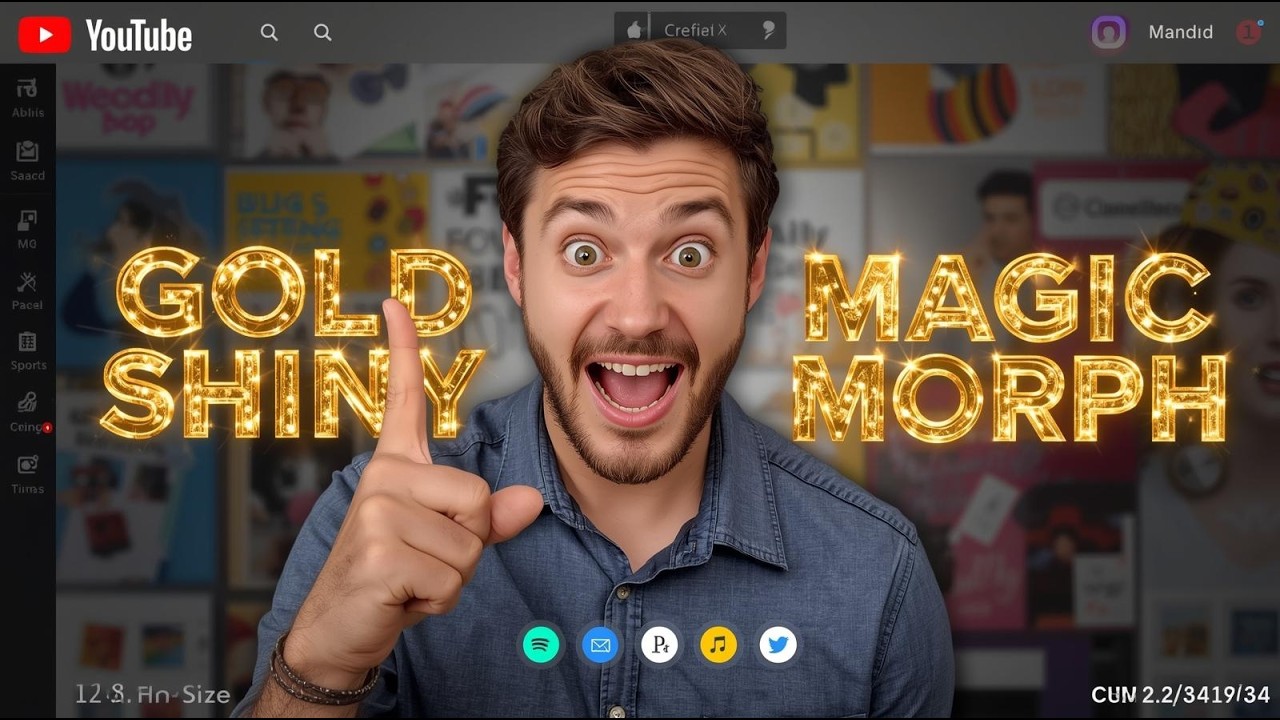 Gold Text Effect Canva Tutorial - Stunning 3D Design with Magic Morph ...