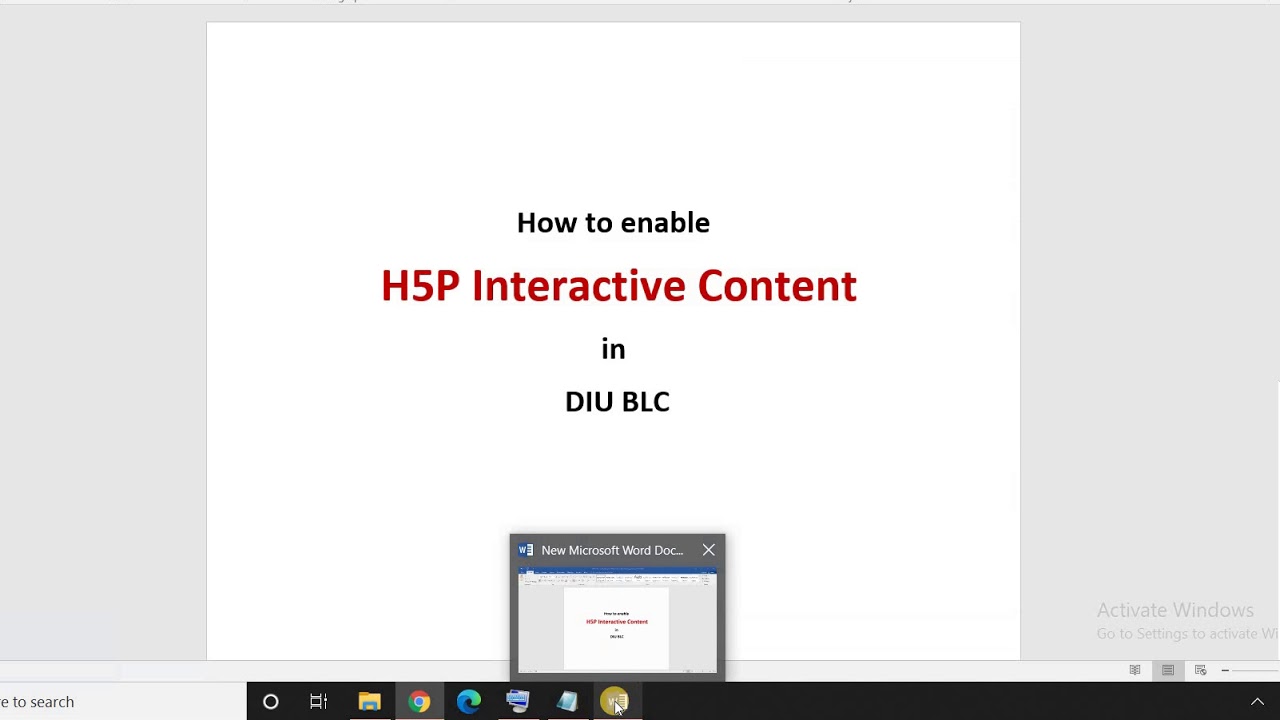 How to Create an H5P Content in DIU BLC - YouTube