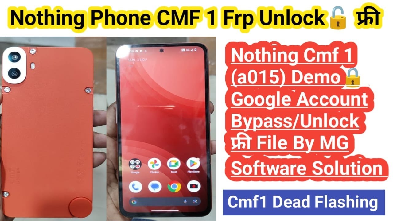 Nothing Phone CMF 1 Android 14 | 15 Google Account/Frp Bypass Unlock By ...