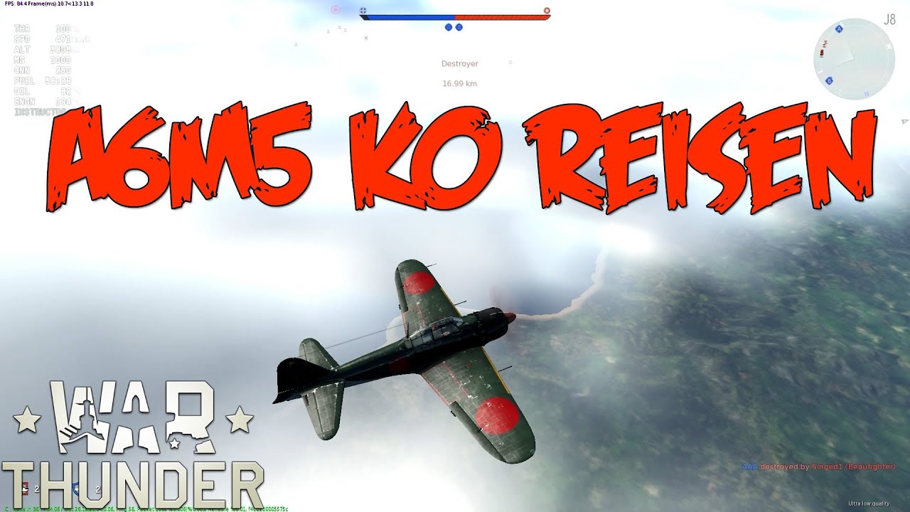 War Thunder Gameplay - A6M5 Ko Reisen - Realistic Battles - Saipan ...