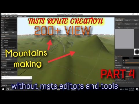 MOUNTAINS MAKING |PART 4 | MSTS | HOW TO CREATE ROUTE IN MSTS WITHOUT ...