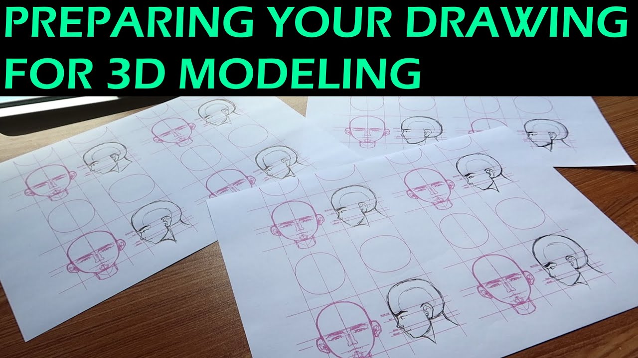 How to prepare your drawing/concept art for 3D modeling - YouTube