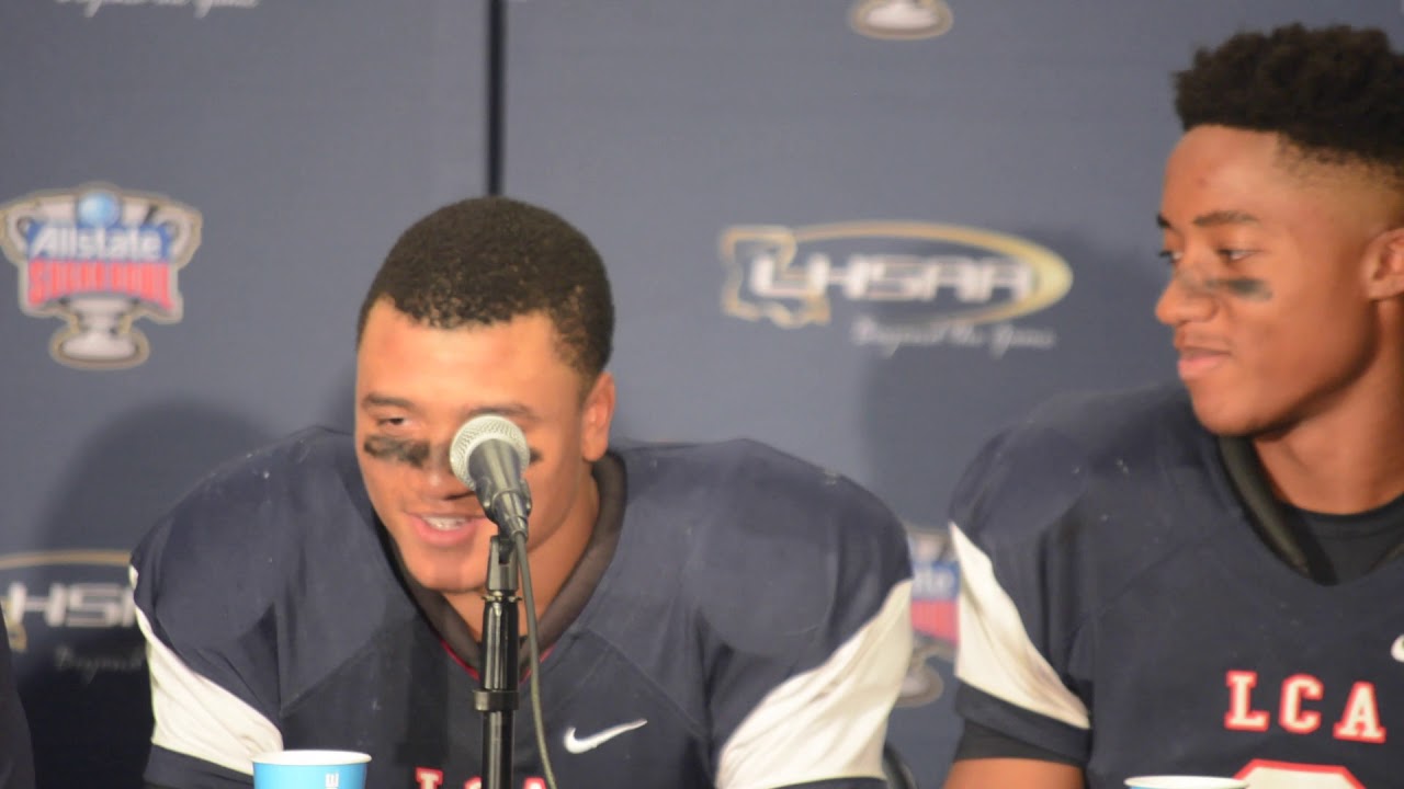 Trev Faulk and LCA Players Talk Division IV State Championship - YouTube
