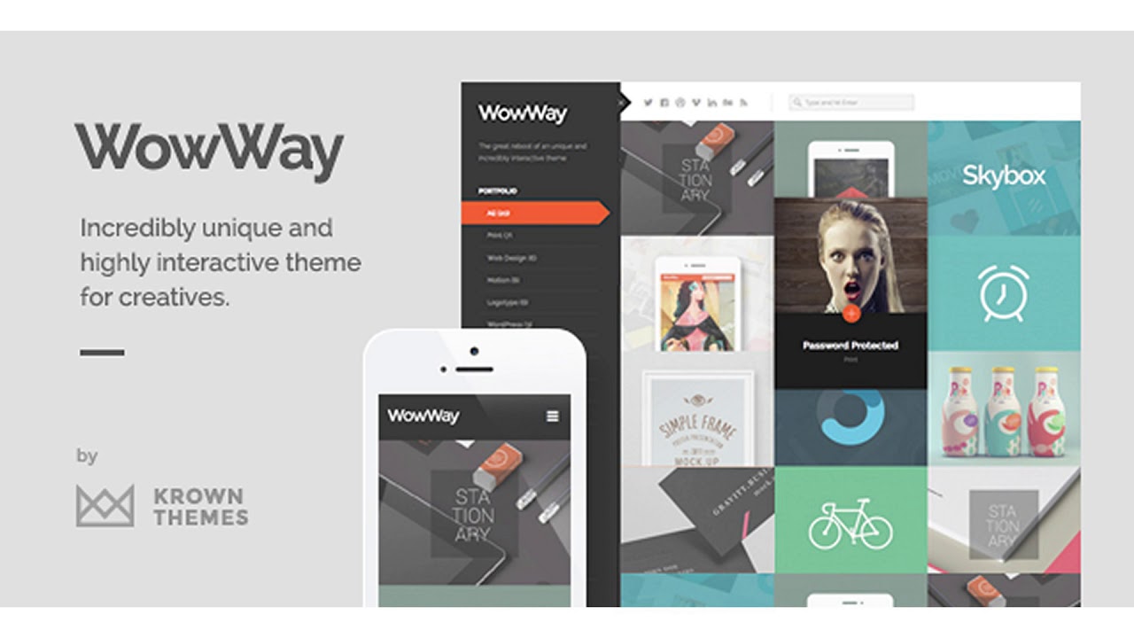 WowWay - Interactive & Responsive Portfolio Theme | Themeforest Website ...